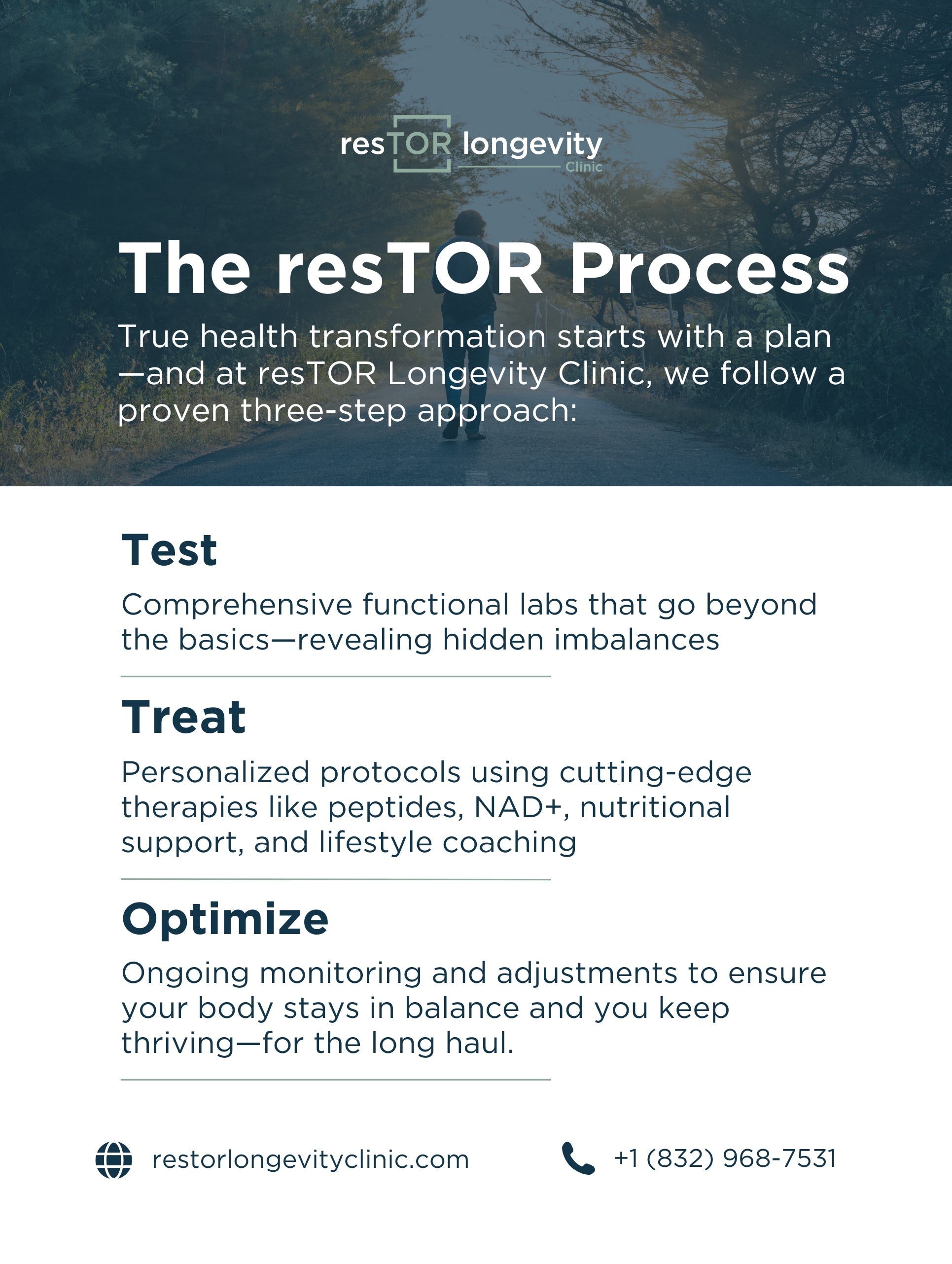 The resTOR Longevity Process: Test, Treat, Optimize for Lifelong Welln